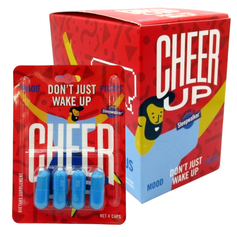 Cheer Up Sleepwalker Brain Boost Capsules – Full Box (12 Packs / 48 ...